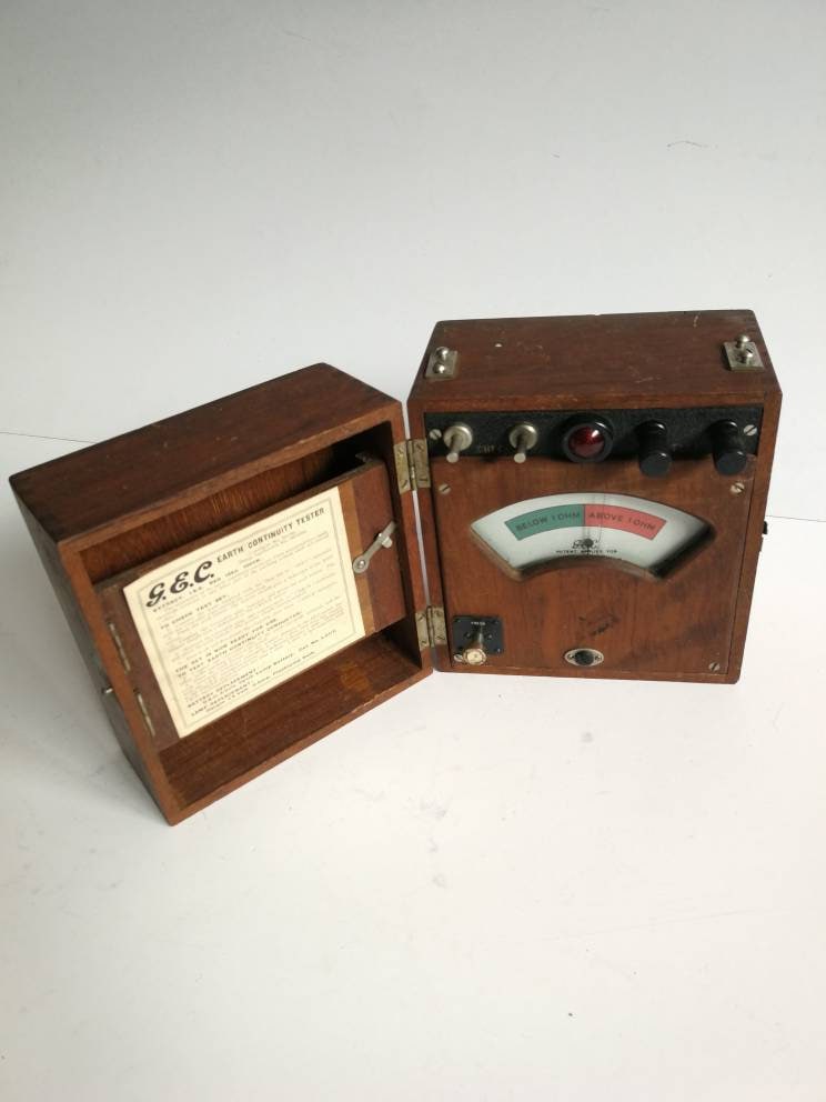 Antique electrical measuring device analog voltmeter potentiometer ...