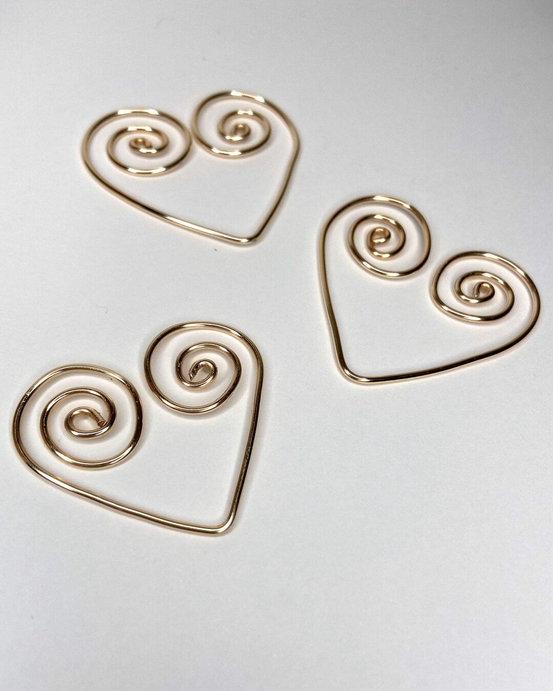 Wire Heart Bookmark, Handmade, Unique, 16 Gauge Gold Wire - Etsy