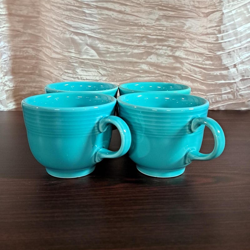 Turquoise Tea Cup - Etsy
