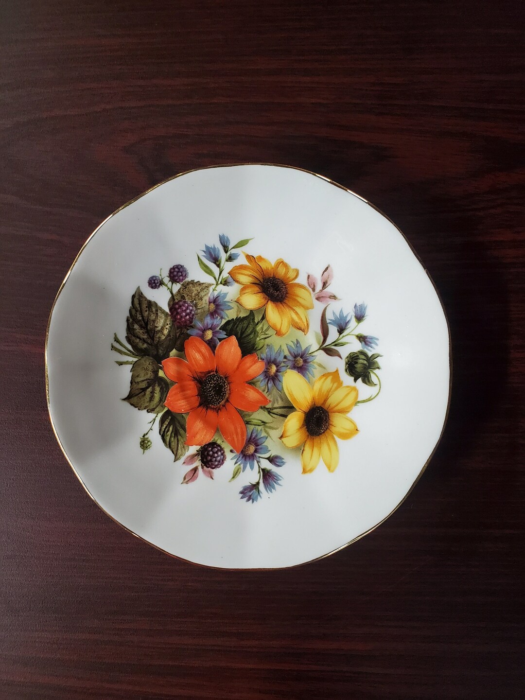 VINTAGE Elizabethan Fine Bone China | Flowers of the Seasons | Saucer 5 ...
