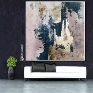 Gold Foil Abstract Art, Hand Painted Original Textured Abstract Art ...