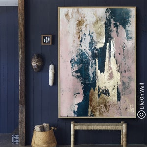 Gold Foil Abstract Art, Hand Painted Original Textured Abstract Art ...