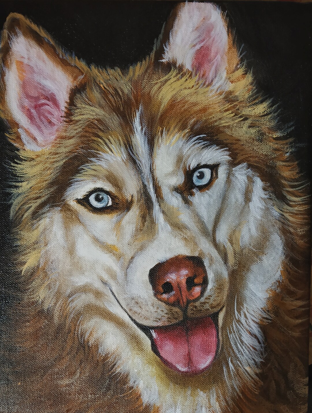 Pet Portrait Painting Pet Portrait From Photo Hand Made Dog - Etsy