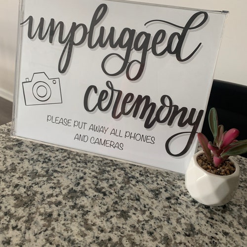 Unplugged Ceremony SVG Unplugged Wedding SVG Wedding Sign - Etsy