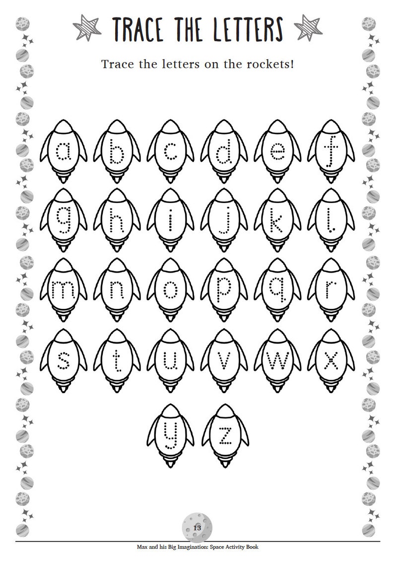 Space Activity and Colouring Book Digital Download for Kids Fun and ...