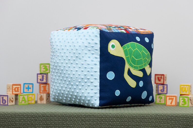 Big Fabric Toy Block Turtle and Crab Sea Life Theme Toy - Etsy