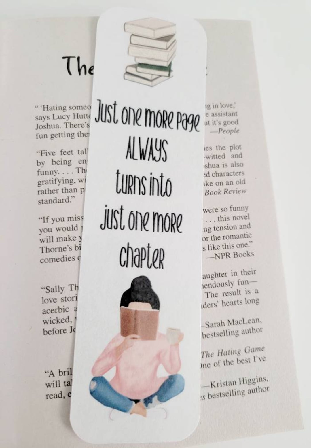 Bookmark-just One More Page Always Turns Into Just One More Chapter. - Etsy