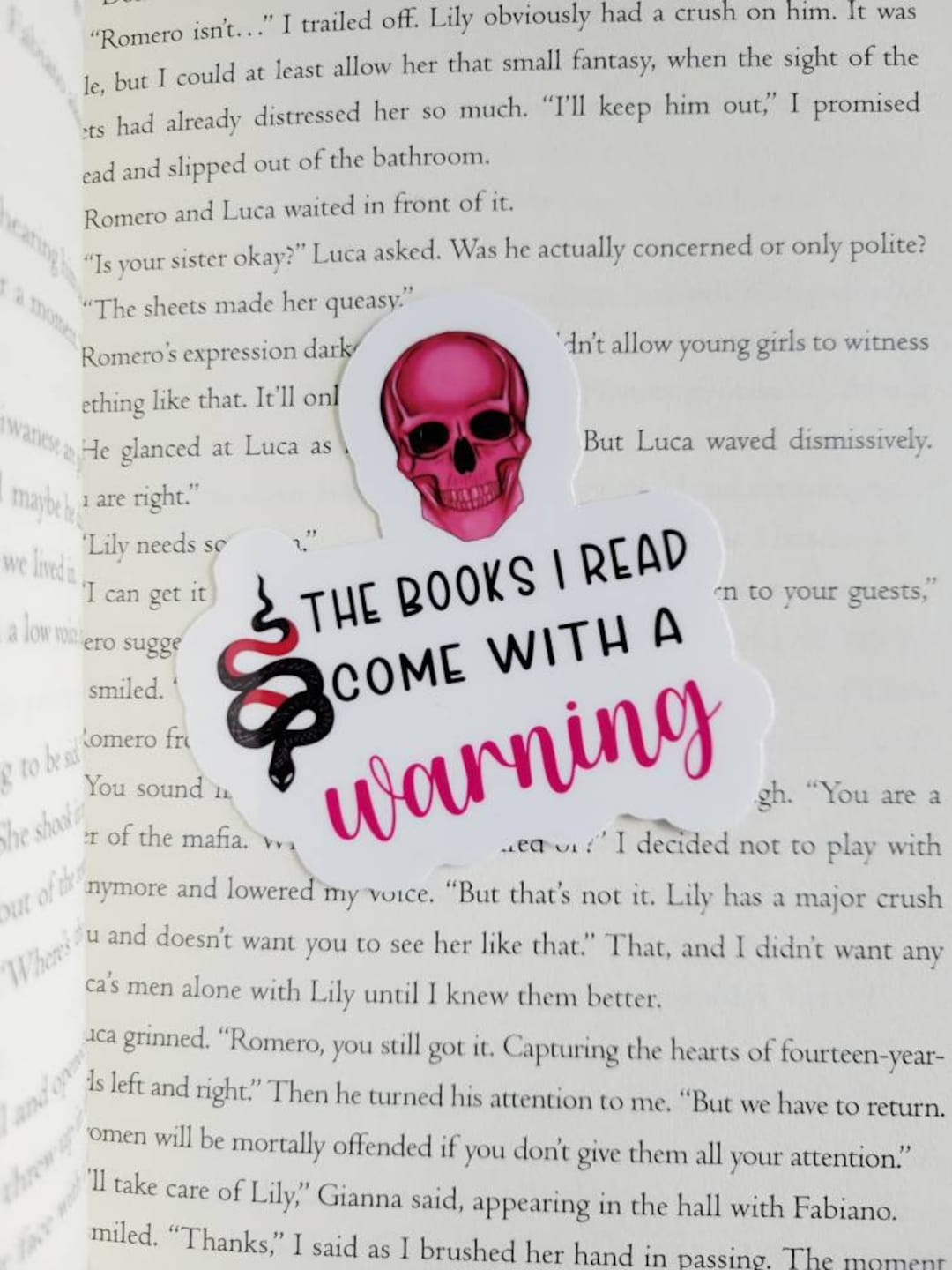 Book Related Sticker the Books I Read Come With a Warning, Kindle ...