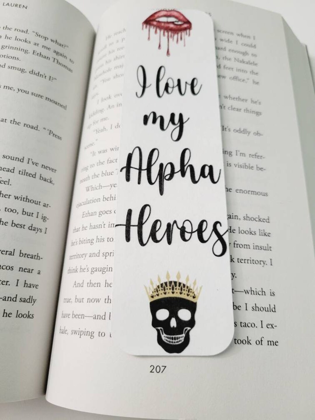 Bookmark- I Love My Alpha Heroes - Etsy