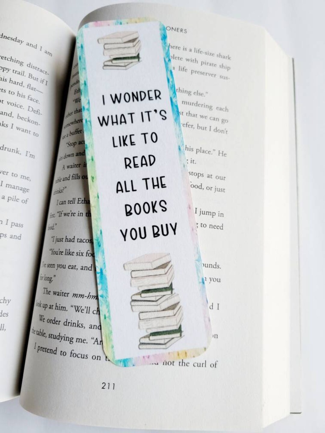 Bookmark-i Wonder What It's Like to Read All the Books You Buy - Etsy
