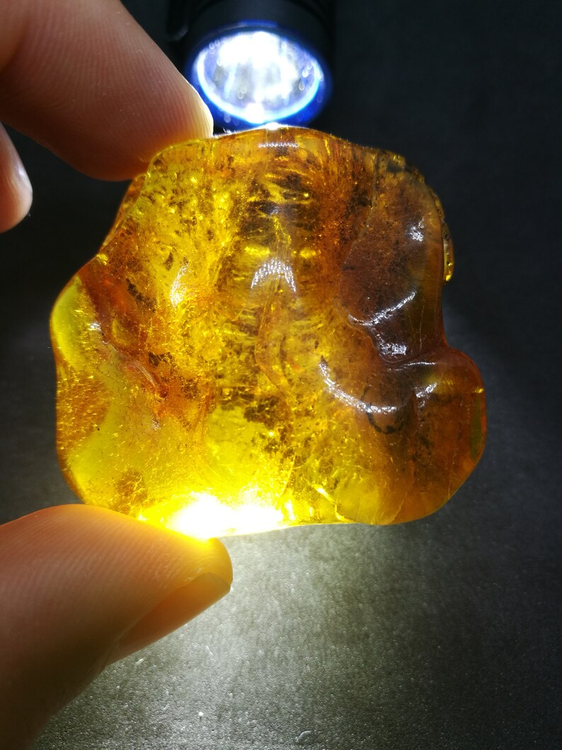 RARE Raw Baltic Amber Stone Tumbled Polished 23g 115ct Yellow - Etsy