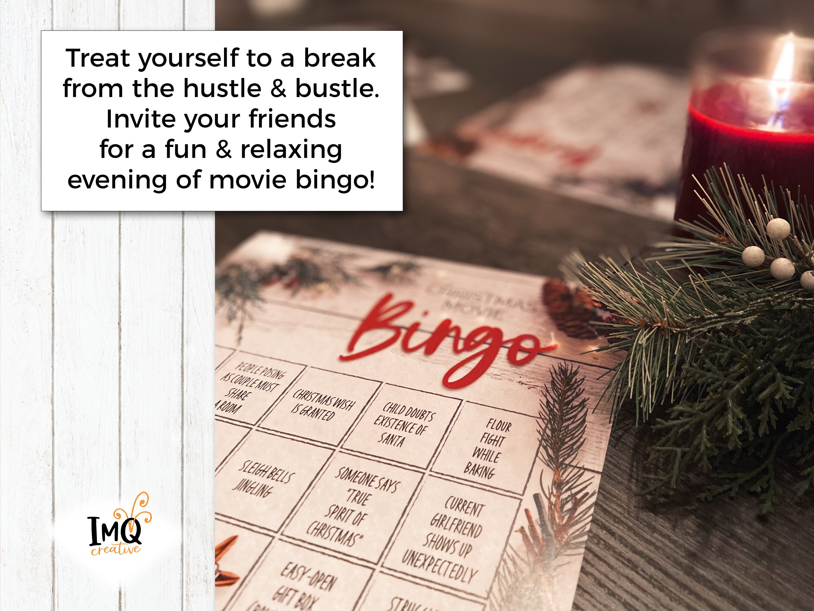 Christmas Movie Bingo Cards for the Hallmark Movie Lover! Set of 20 ...