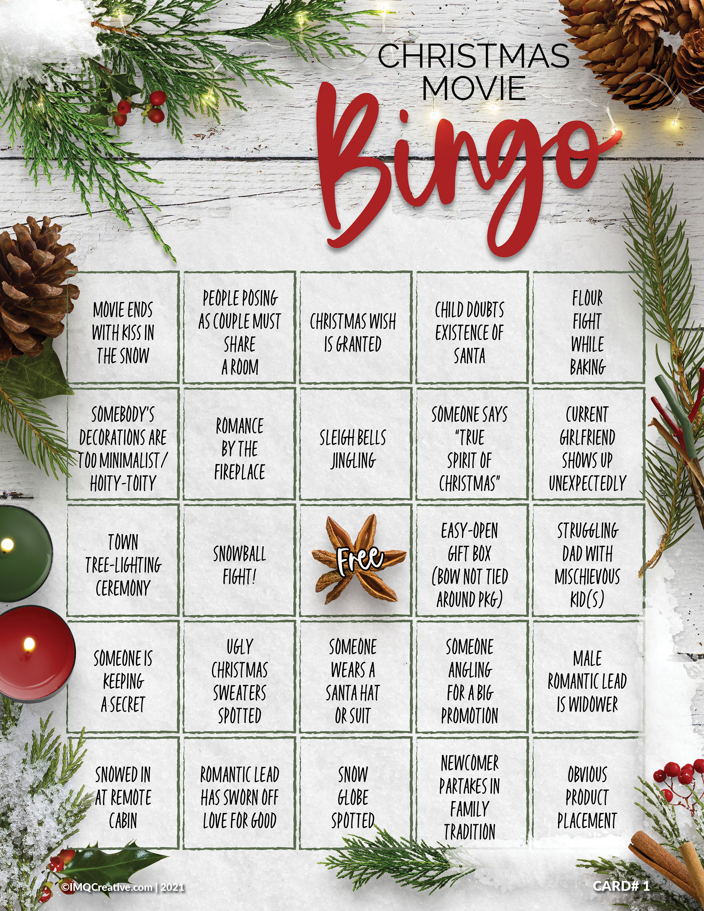 Christmas Movie Bingo Cards for the Hallmark Movie Lover Set - Etsy