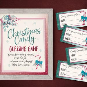 Candy Guessing Game W/entry Blanks • Christmas Holiday Party Candy ...