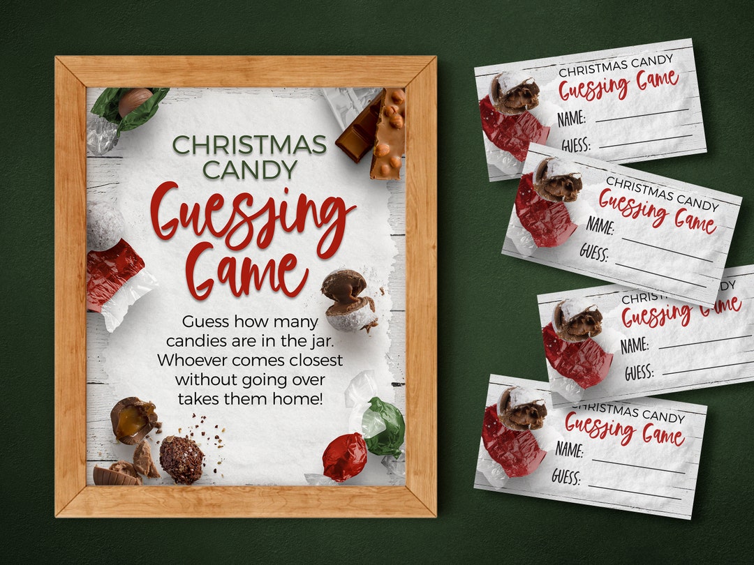 Candy Guessing Game With Entry Blanks • Christmas Party Door Prize ...