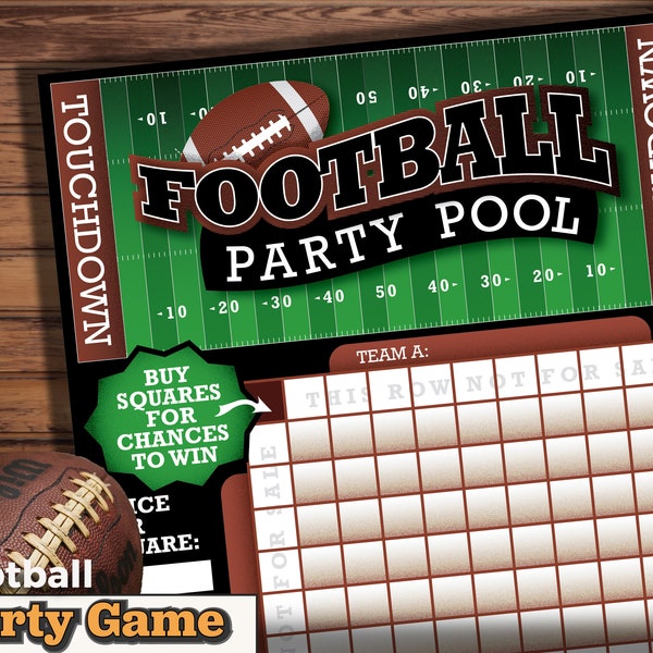 Free Printable Football Squares - Etsy
