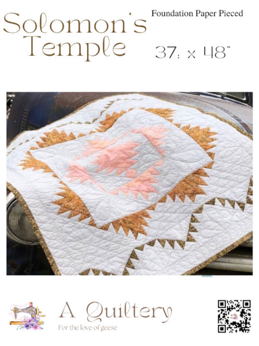 Solomon's Temple Paper Pieced Quilt Pattern - Etsy