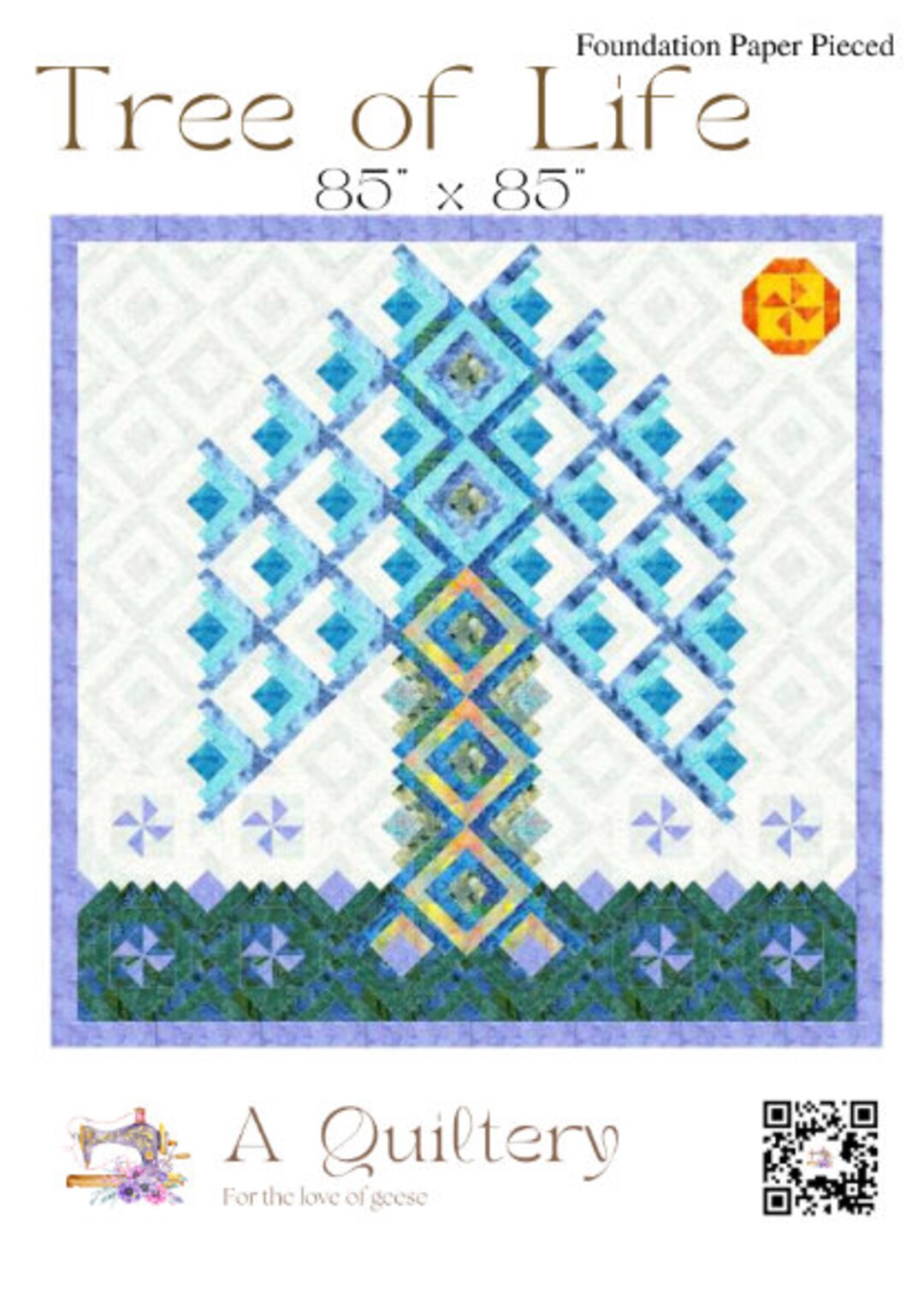 Log Cabin Tree of Life Quilt Pattern -PDF - Etsy