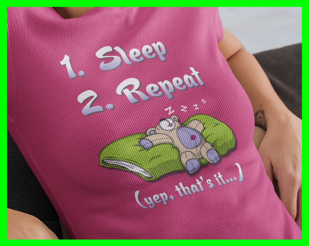 Sleep Repeat Teddy Bear Shirt Nap Lover Stuffed Tshirt T Shirt Tee ...