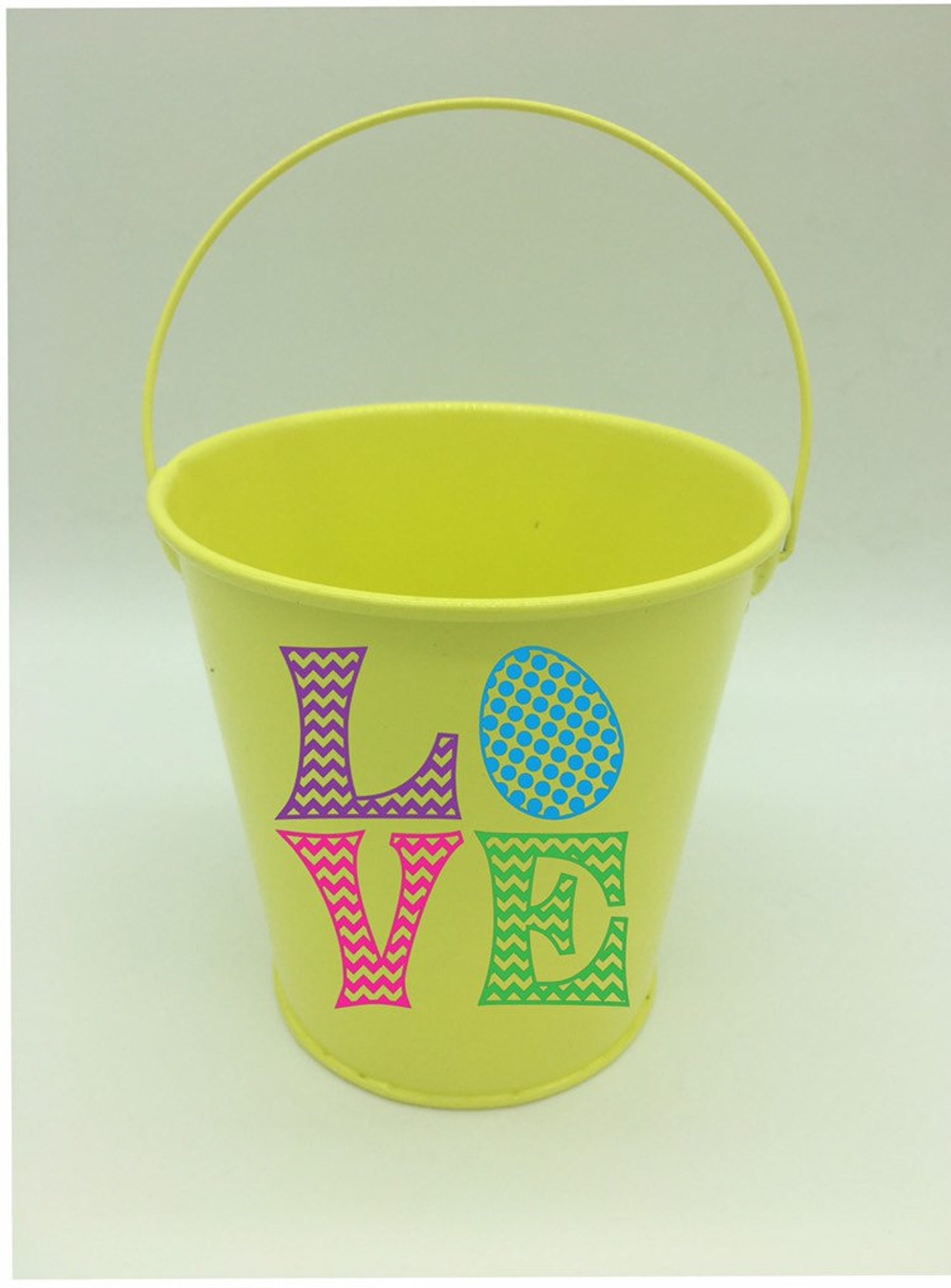 Personalised Metal Easter Tin Bucket Easter Basket Easter Egg Basket ...