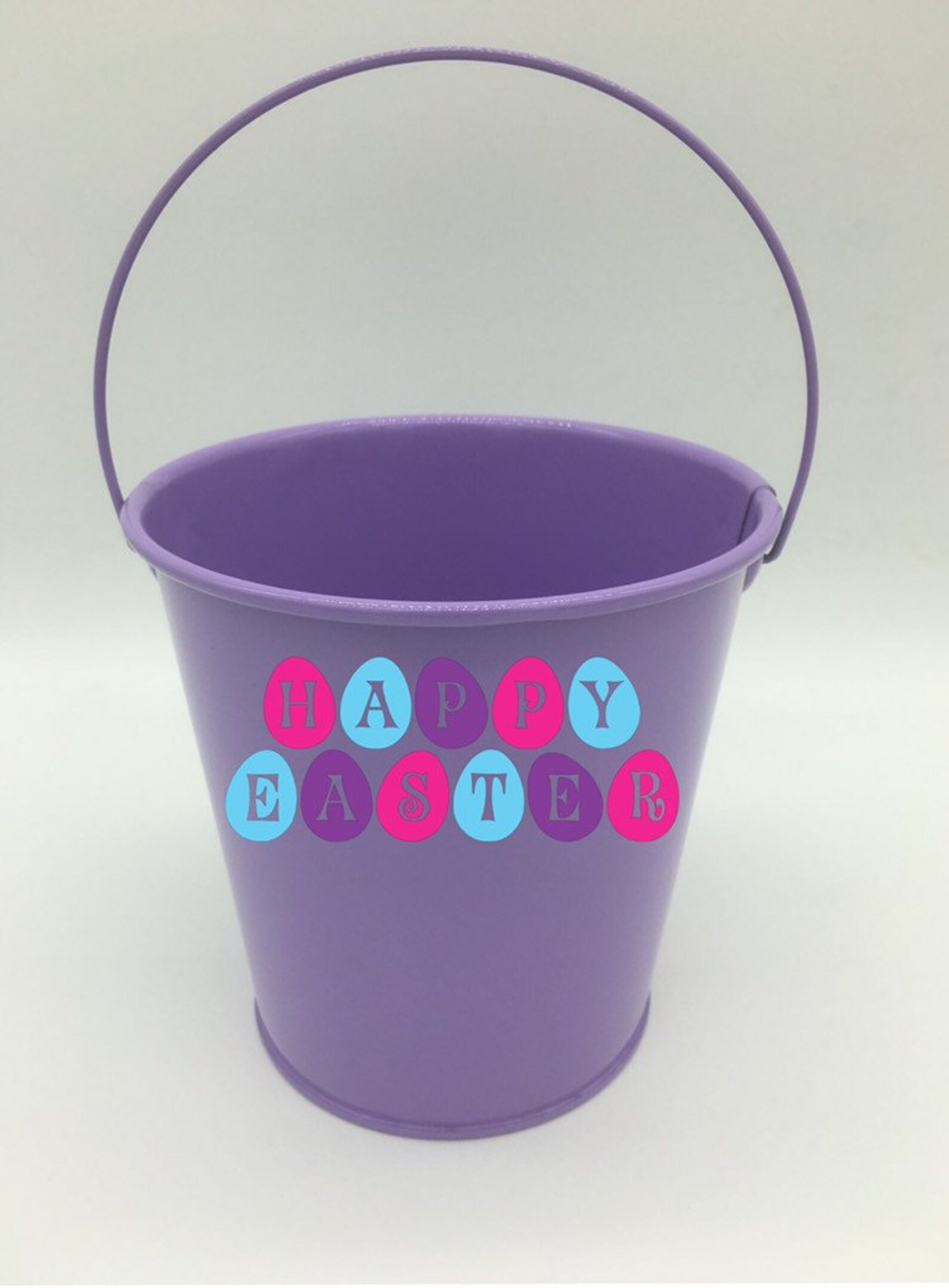 Personalised Metal Easter Tin Bucket Easter Basket Easter Egg Basket ...