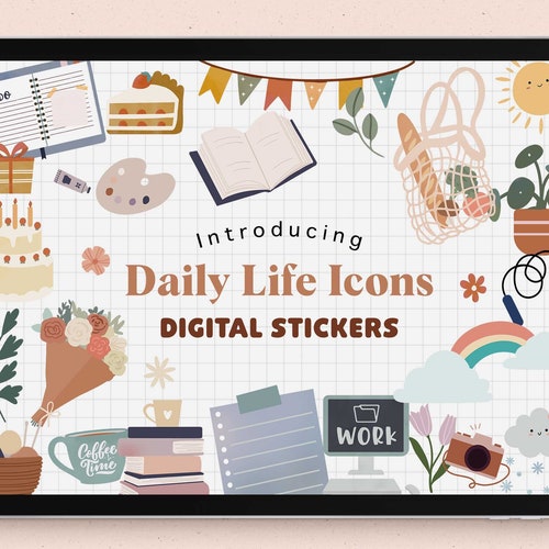 Everyday Life Icon Goodnotes Stickers Notability Digital - Etsy