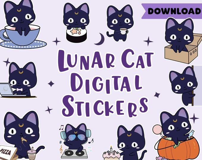 Household Chores Clipart Funny Cats Clipart Kawaii Cute Kitty Icons ...