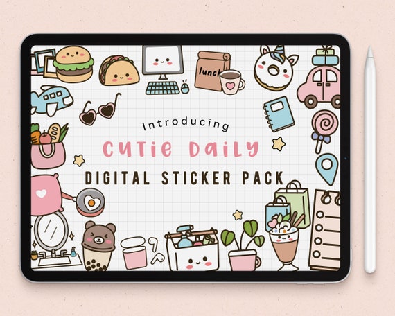 Cute Daily Icon Digital Stickers Goodnotes Stickers School - Etsy