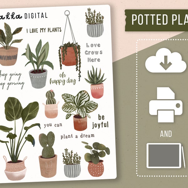 Planner Clip Plants - Etsy