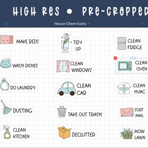 House Chore Goodnotes Stickers | Personal Chore Digital Stickers| Home ...