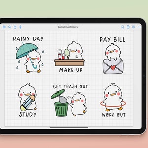Duck Digital Stickers | Ducky Goodnotes Stickers | Work | House Chore ...