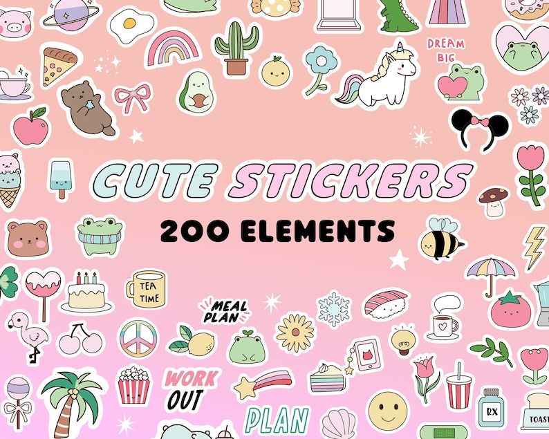Cute Digital Stickers | Kawaii Goodnotes Stickers | Frog | Anime| Work ...