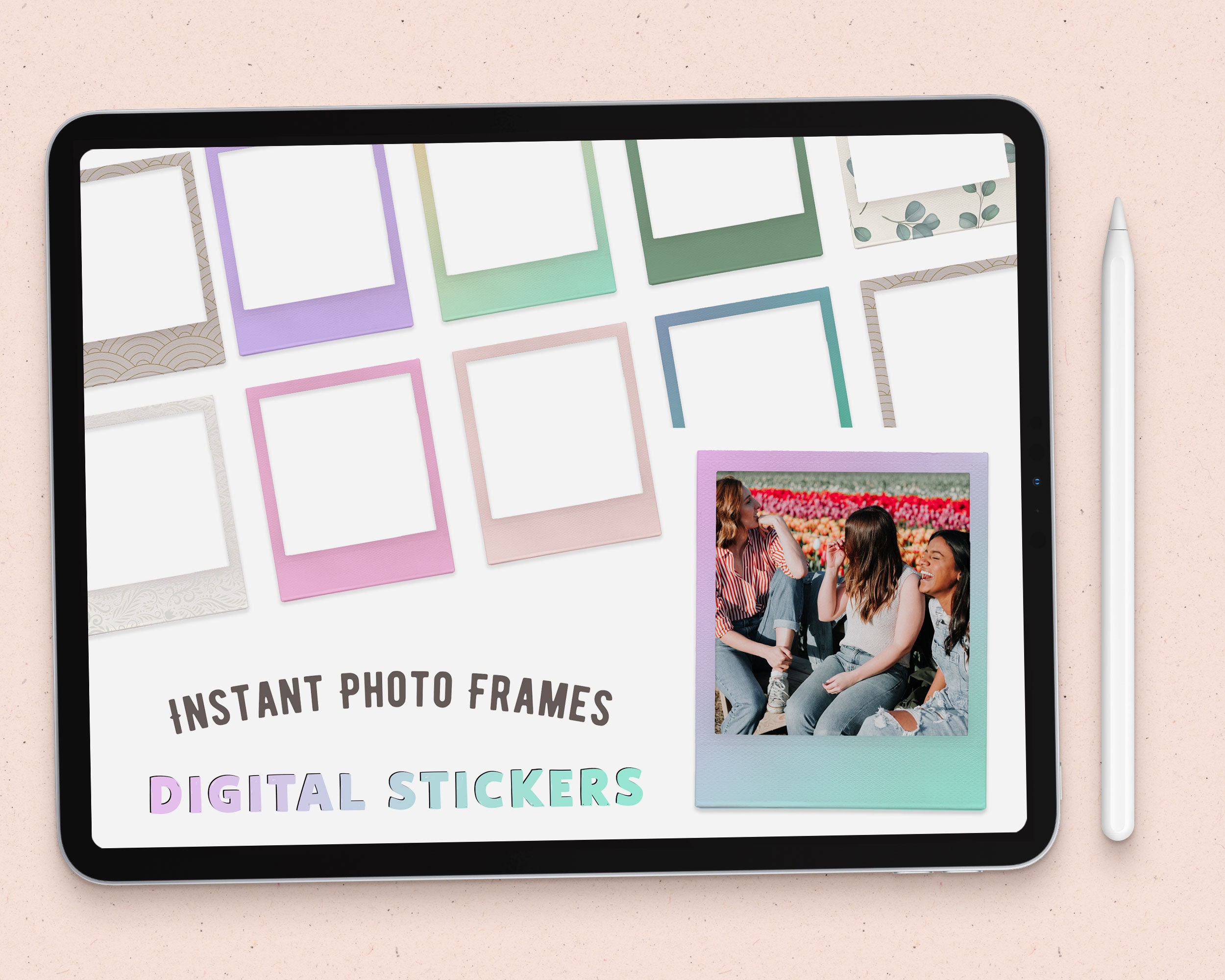 Instant Photo Frame Digital Sticker Goodnotes Stickers - Etsy
