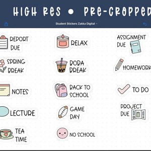 Student Goodnotes Stickers | School Digital Stickers| Study | College ...