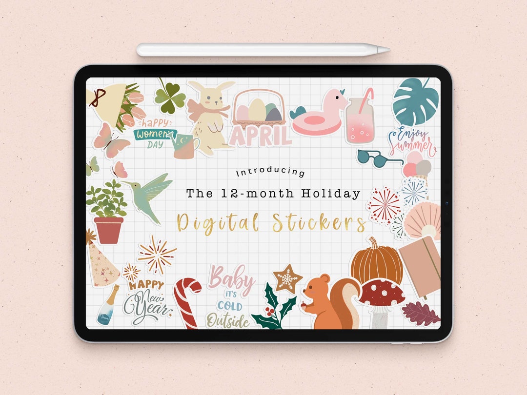 Yearly Holiday Goodnote Stickers Seasonal Digital Planner Stickers ...