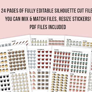 100 Printable Planner Stickers, Digital Planner Stickers, Stickers With ...