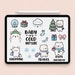 Winter Digital Sticker Pack christmas Goodnotes Stickers Cute Santa ...