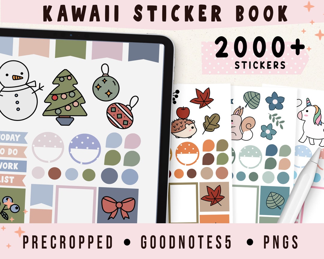 Goodnotes Stickers Value Bundle| Holiday Digital Stickers Precropped ...