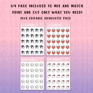 Cute Emoti Printable Planner Stickers Set | Character Stickers With ...