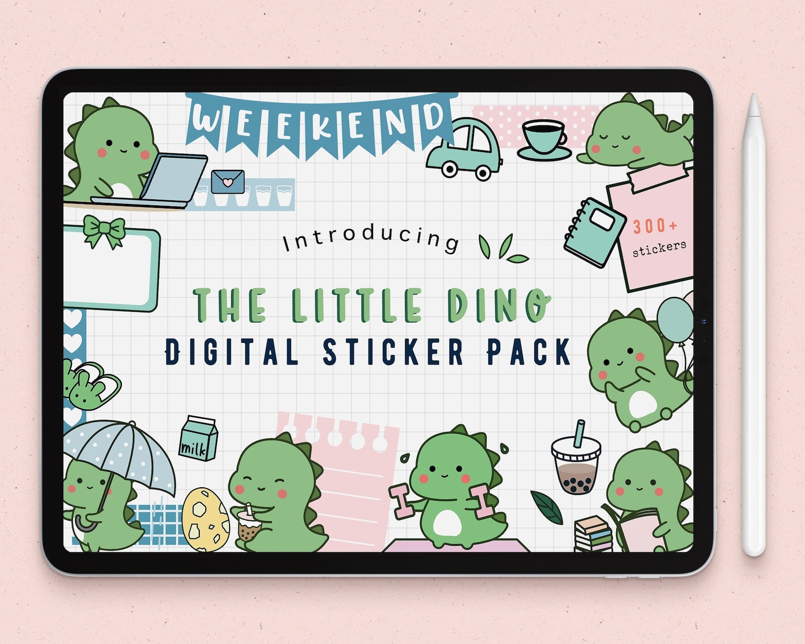 Dinosaur Emoti Goodnotes Stickers dino Digital Stickers Emoji | Etsy