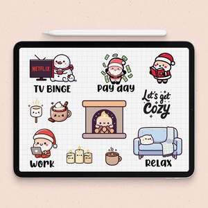 Winter Digital Sticker Pack |christmas Goodnotes Stickers | Cute ...