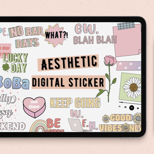 Retro Window Overlay Digital Stickers Aesthetic Goodnotes | Etsy