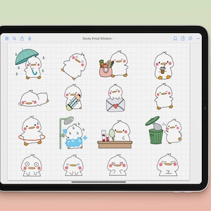 Duck Digital Stickers | Ducky Goodnotes Stickers | Work | House Chore ...