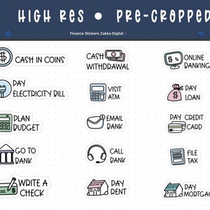 Finance Goodnotes Stickers | Money Notability Digital Stickers| Budget ...