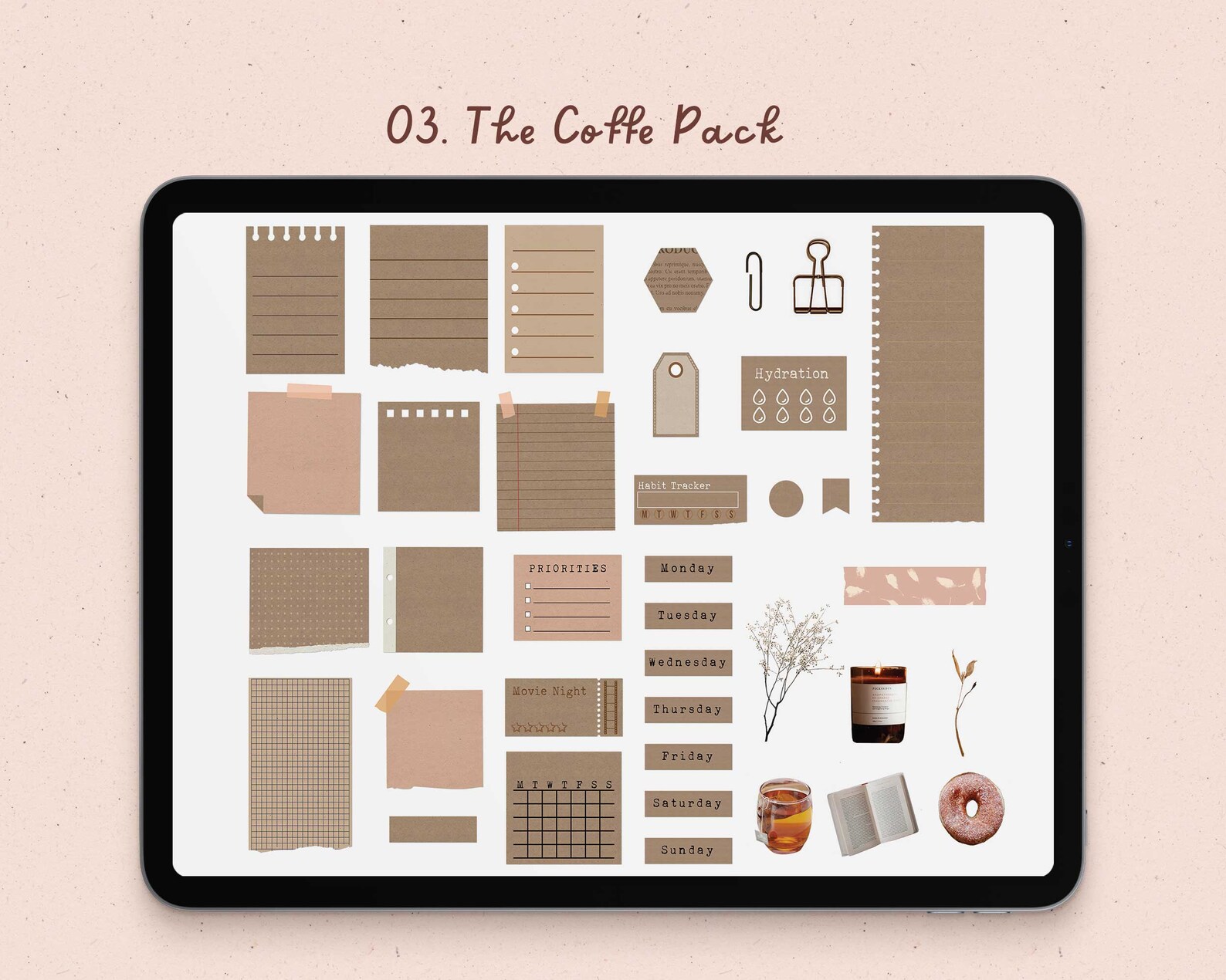 Essential Goodnote Stickers | Paper Digital Planner Stickers ...