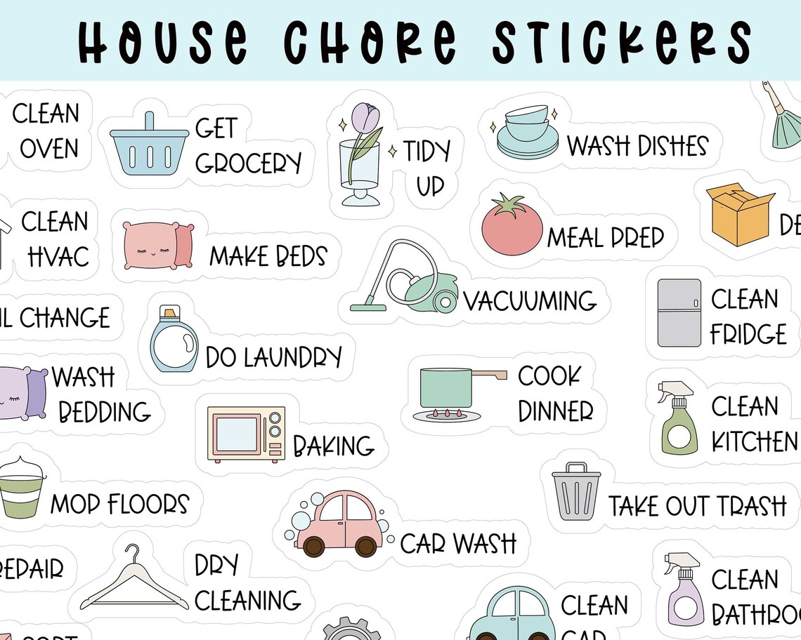 House Chore Goodnotes Stickers Personal Chore Digital - Etsy