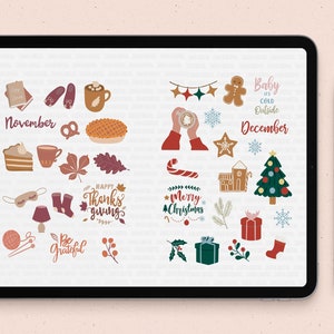Yearly Holiday Goodnote Stickers Seasonal Digital Planner Stickers ...
