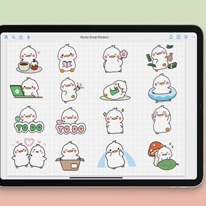 Duck Digital Stickers | Ducky Goodnotes Stickers | Work | House Chore ...