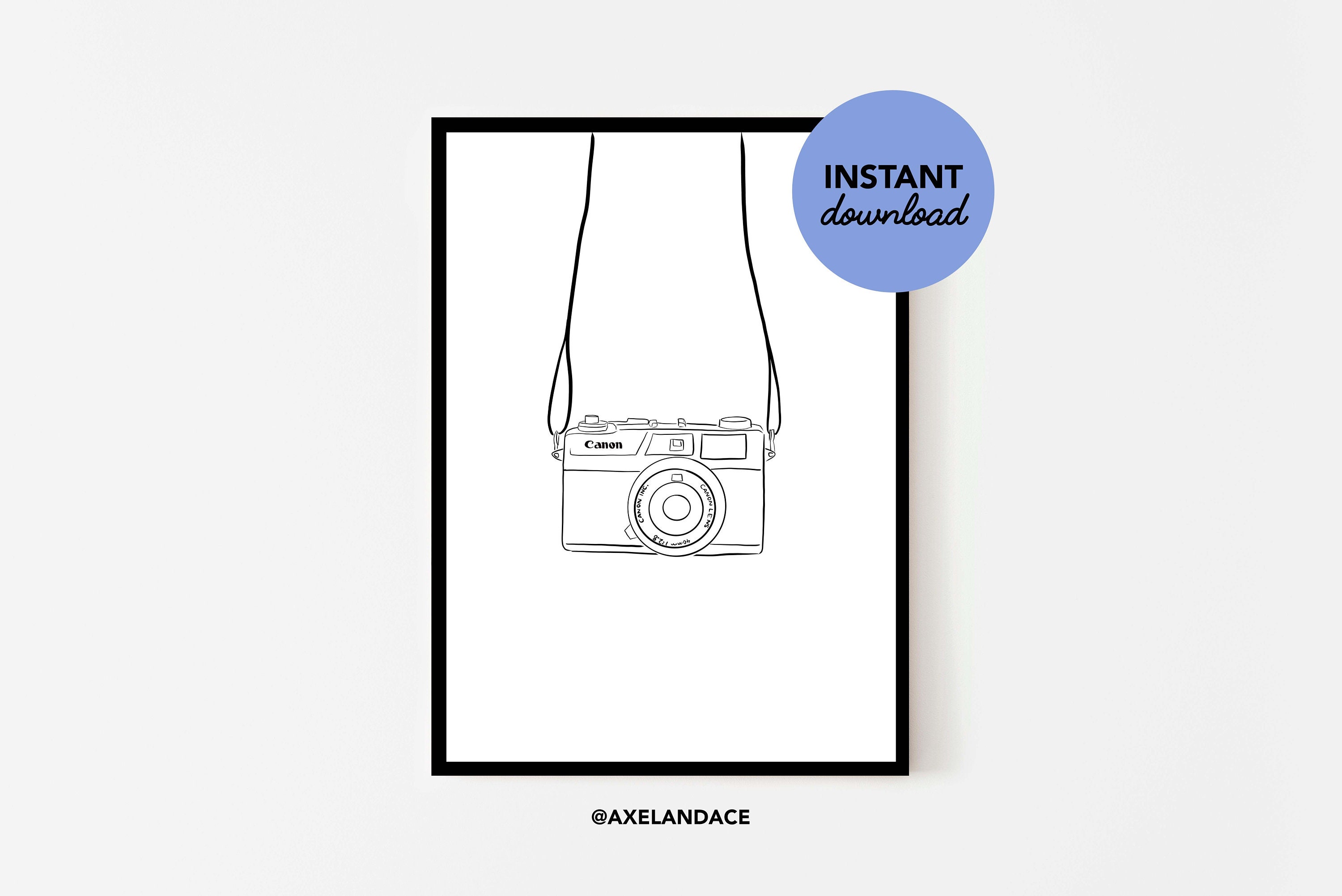 Film Camera Print Line Drawing Camera Print Modern Art - Etsy Canada
