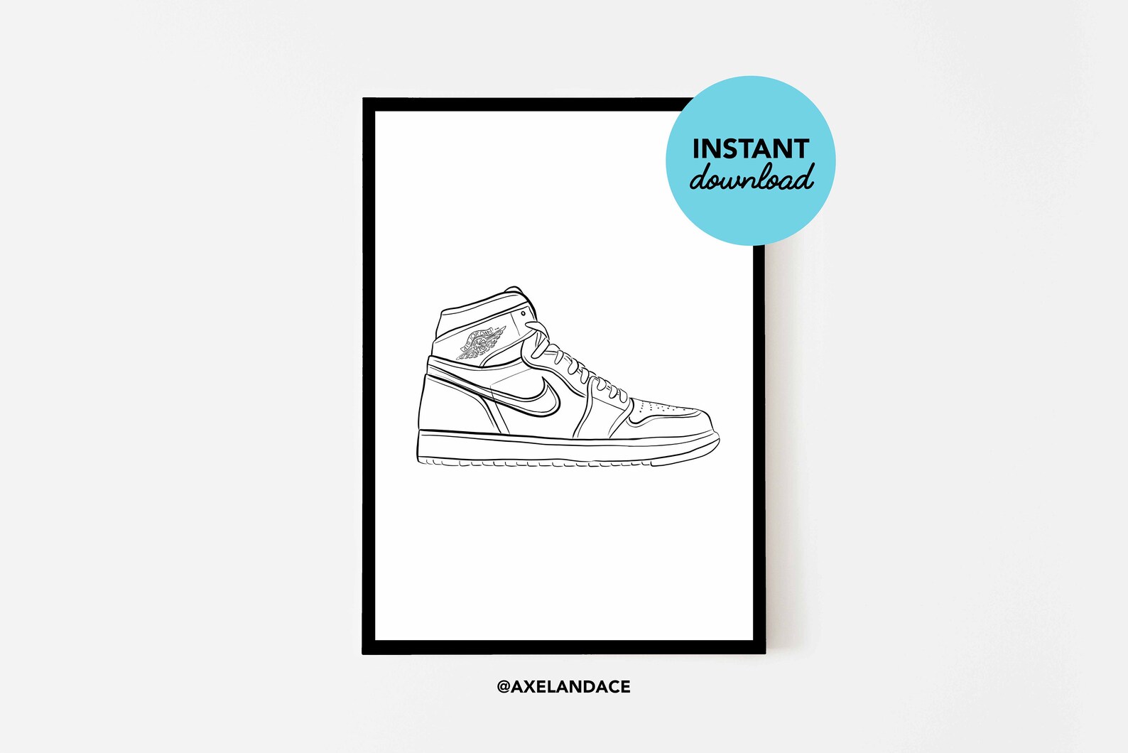 AIR JORDAN Print Line Drawing Print Sneaker Print Air - Etsy Canada